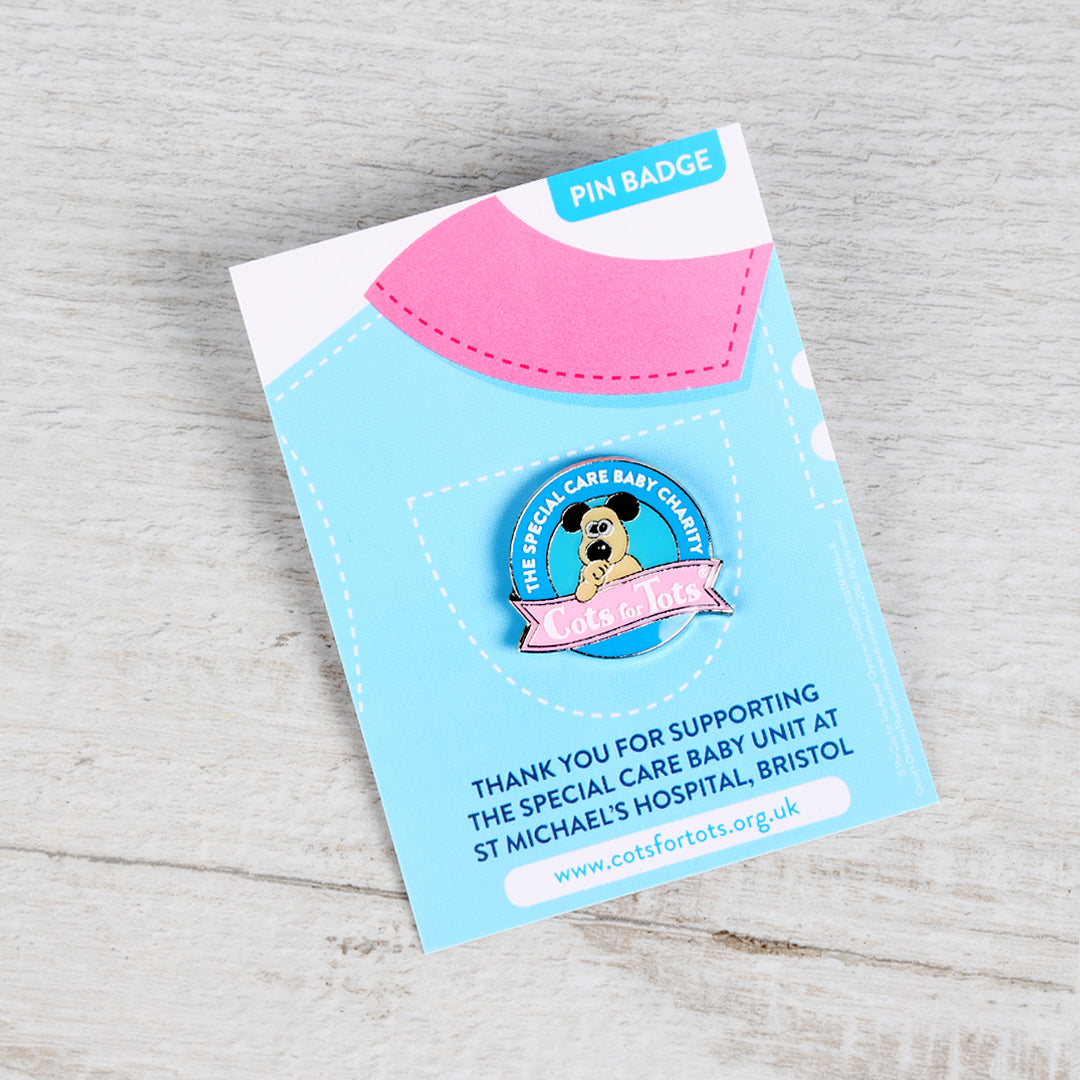Cots for Tots pin badge – Gromit Unleashed Shop