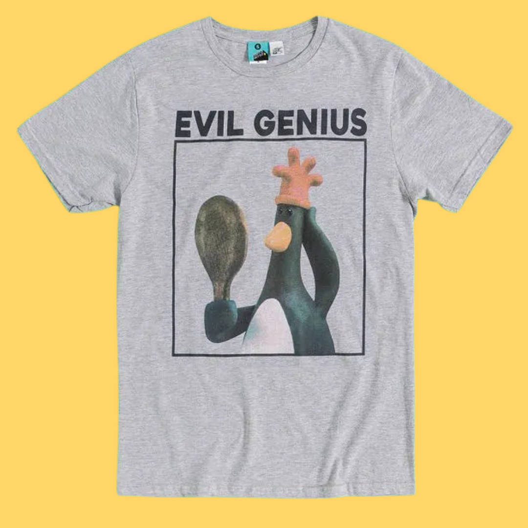 Feathers McGraw Evil Genius T-Shirt – Gromit Unleashed Shop