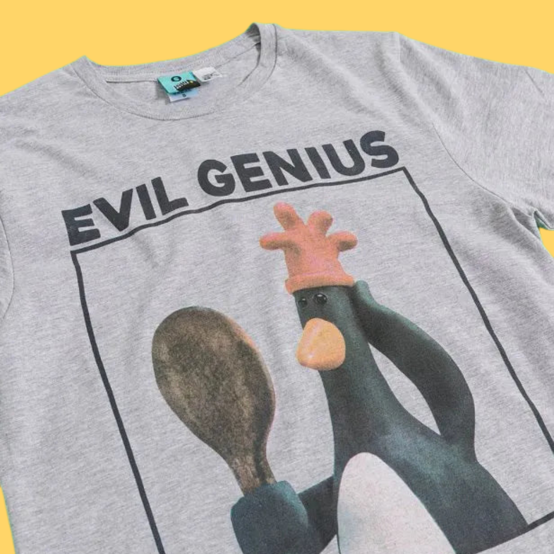 Feathers McGraw Evil Genius T-Shirt – Gromit Unleashed Shop