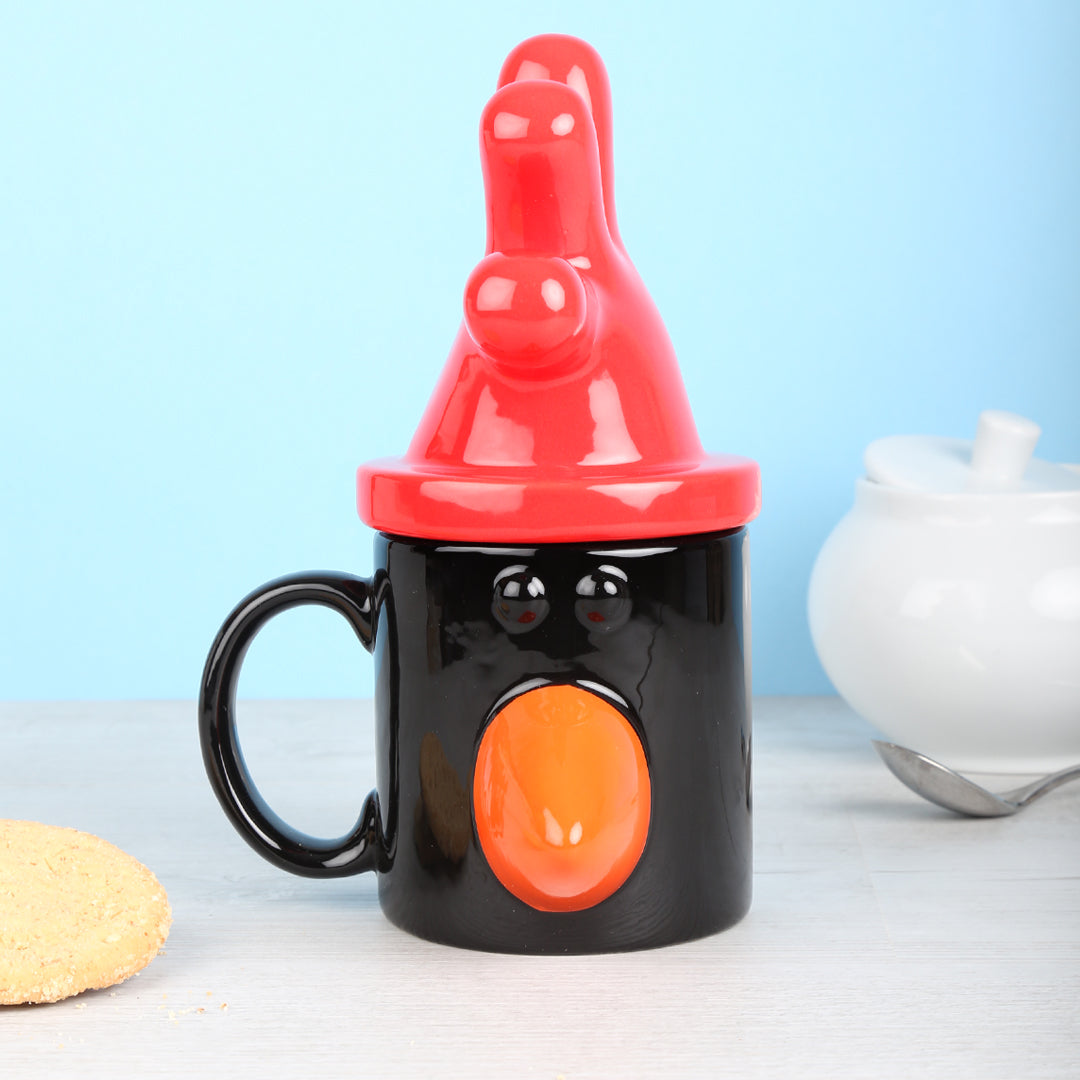 Feathers McGraw Head Mug With Lid – Gromit Unleashed Shop
