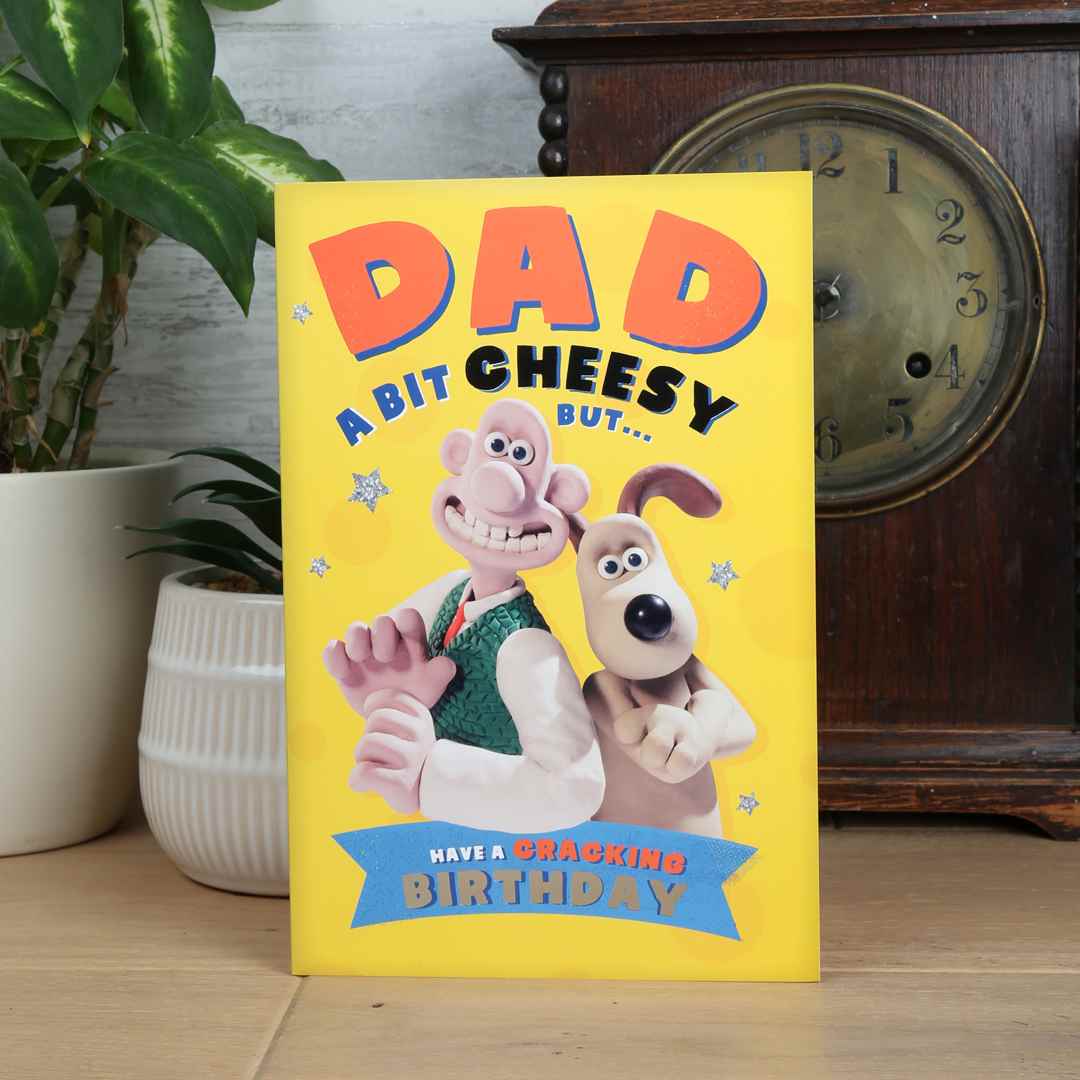 Happy Birthday Dad Cheesy Greetings Card – Gromit Unleashed Shop