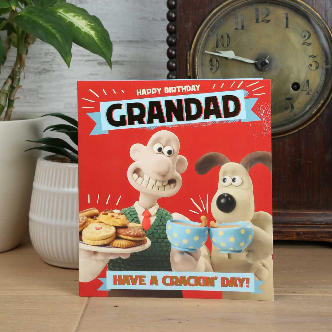 Wallace & Gromit Happy Birthday Grandad Greeting Card – Gromit ...