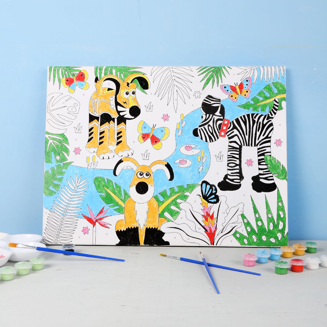Jungle Paint By Numbers Canvas – Gromit Unleashed Shop