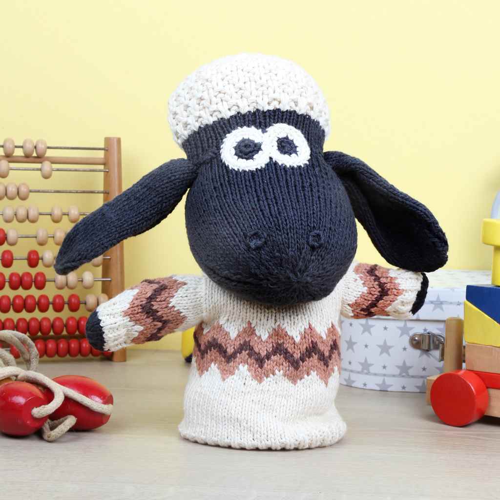 Knitted Shaun The Sheep Hand Puppet – Gromit Unleashed Shop