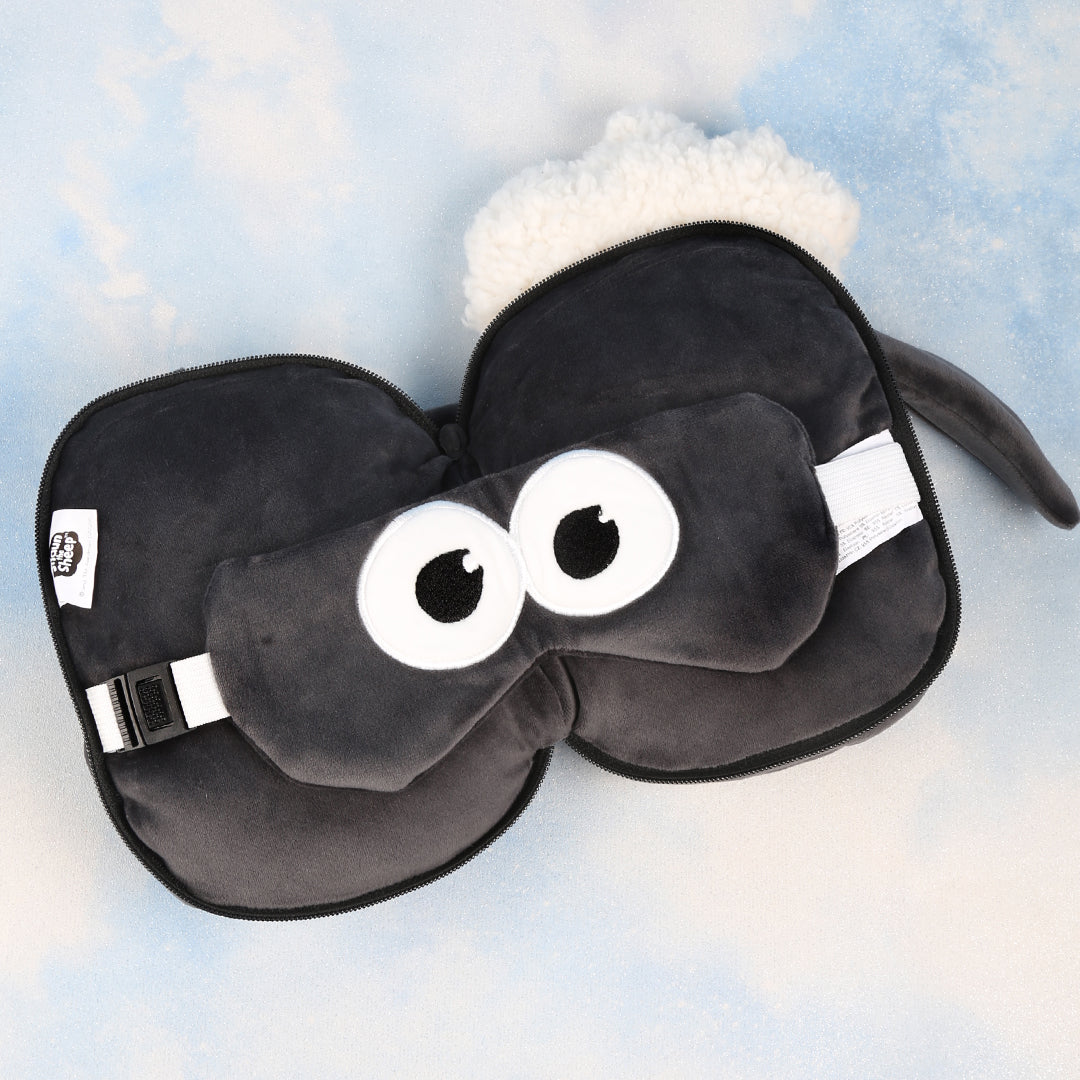 Shaun the Sheep Travel Pillow and Sleep Mask Set – Gromit Unleashed Shop