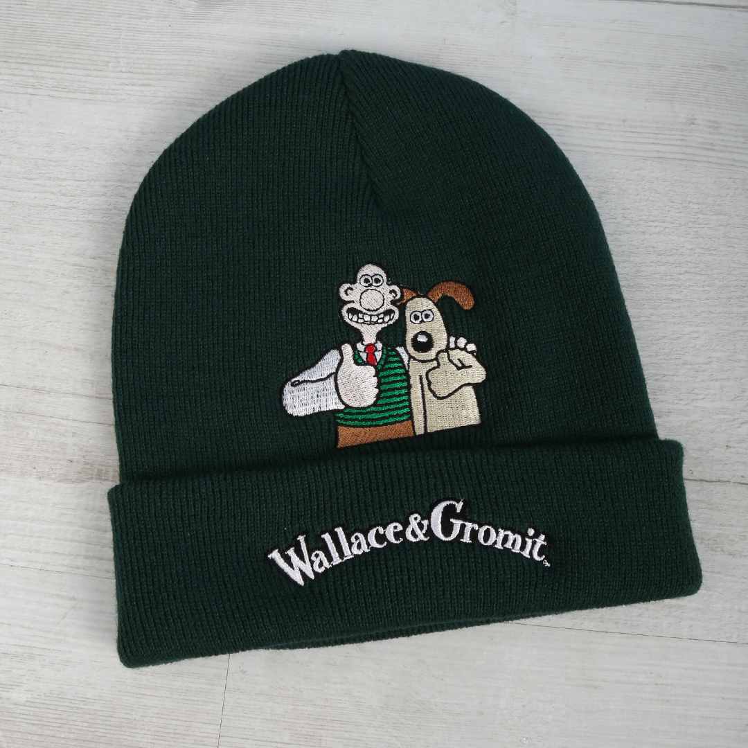 Wallace and Gromit Embroidered Beanie Hat – Gromit Unleashed Shop