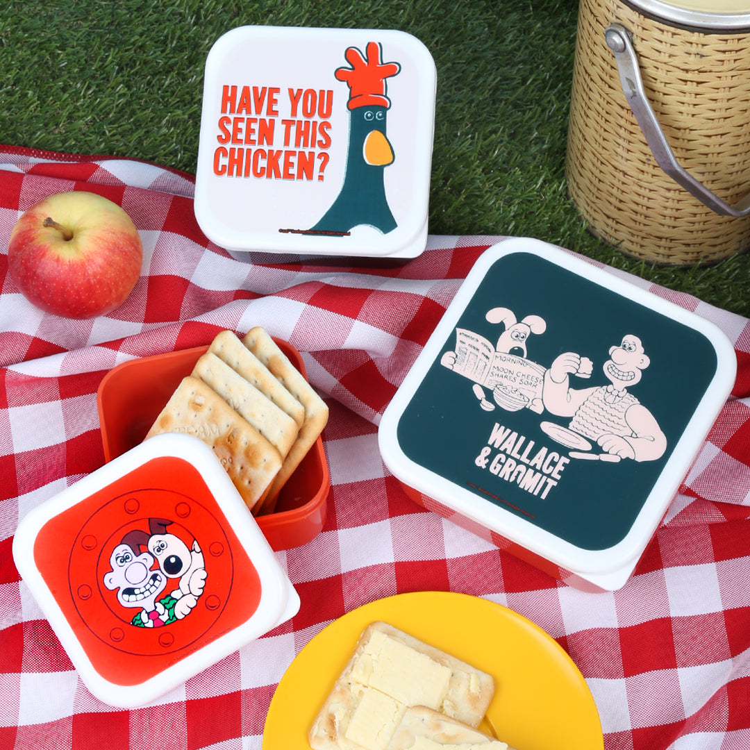 Wallace & Gromit Set of 3 Snack Boxes – Gromit Unleashed Shop