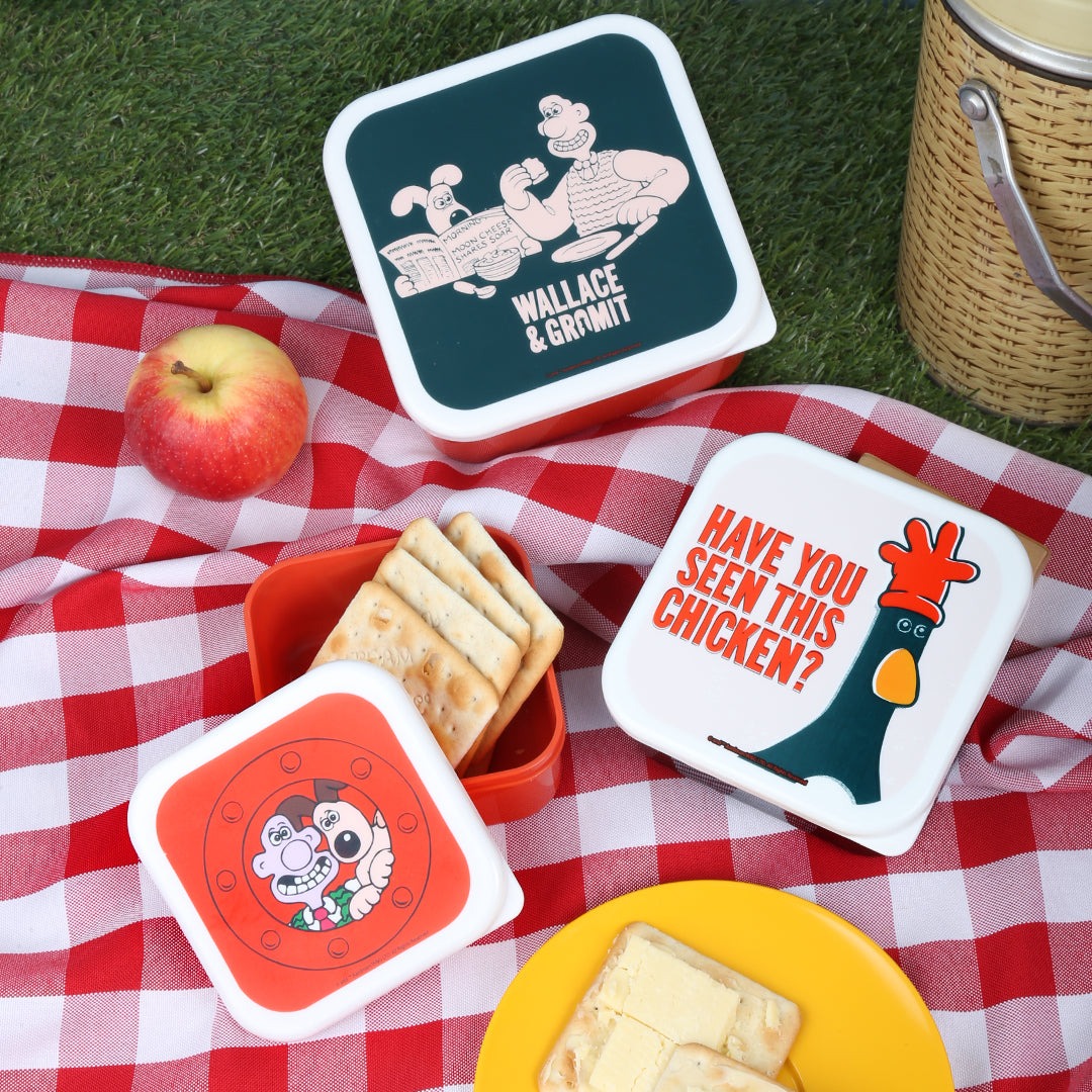 Wallace & Gromit Set of 3 Snack Boxes – Gromit Unleashed Shop