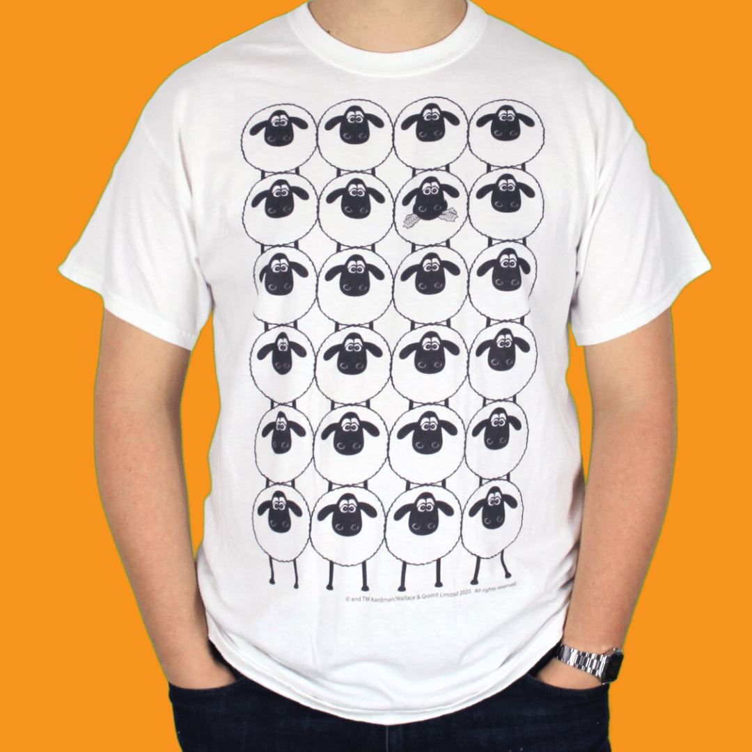 Shaun the Sheep Stack T-Shirt – Gromit Unleashed Shop