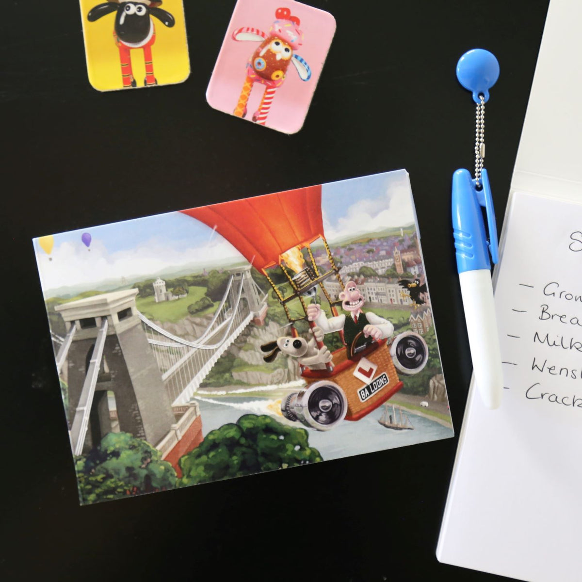 Wallace & Gromit Bristol Balloon A6 Magnetic Notepad – Gromit Unleashed ...